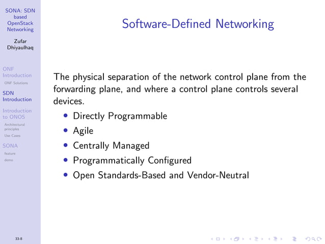 Sona Sdn Based Openstack Networking Ppt