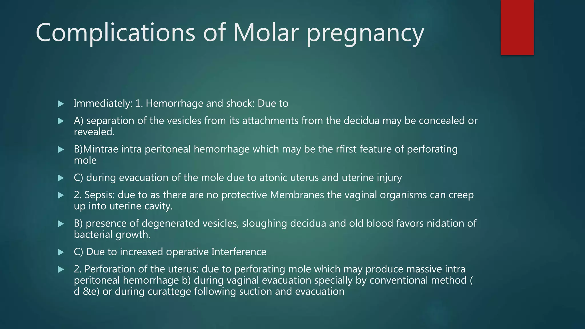 A case presentation on Molar pregnancy | PPTX