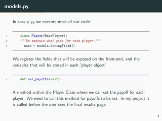 Implmenting an Experiment in oTree | PPT