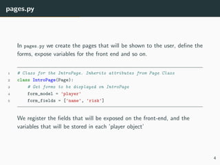 Implmenting an Experiment in oTree | PPT