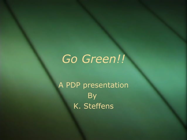 Presentation 1-go green | PPT