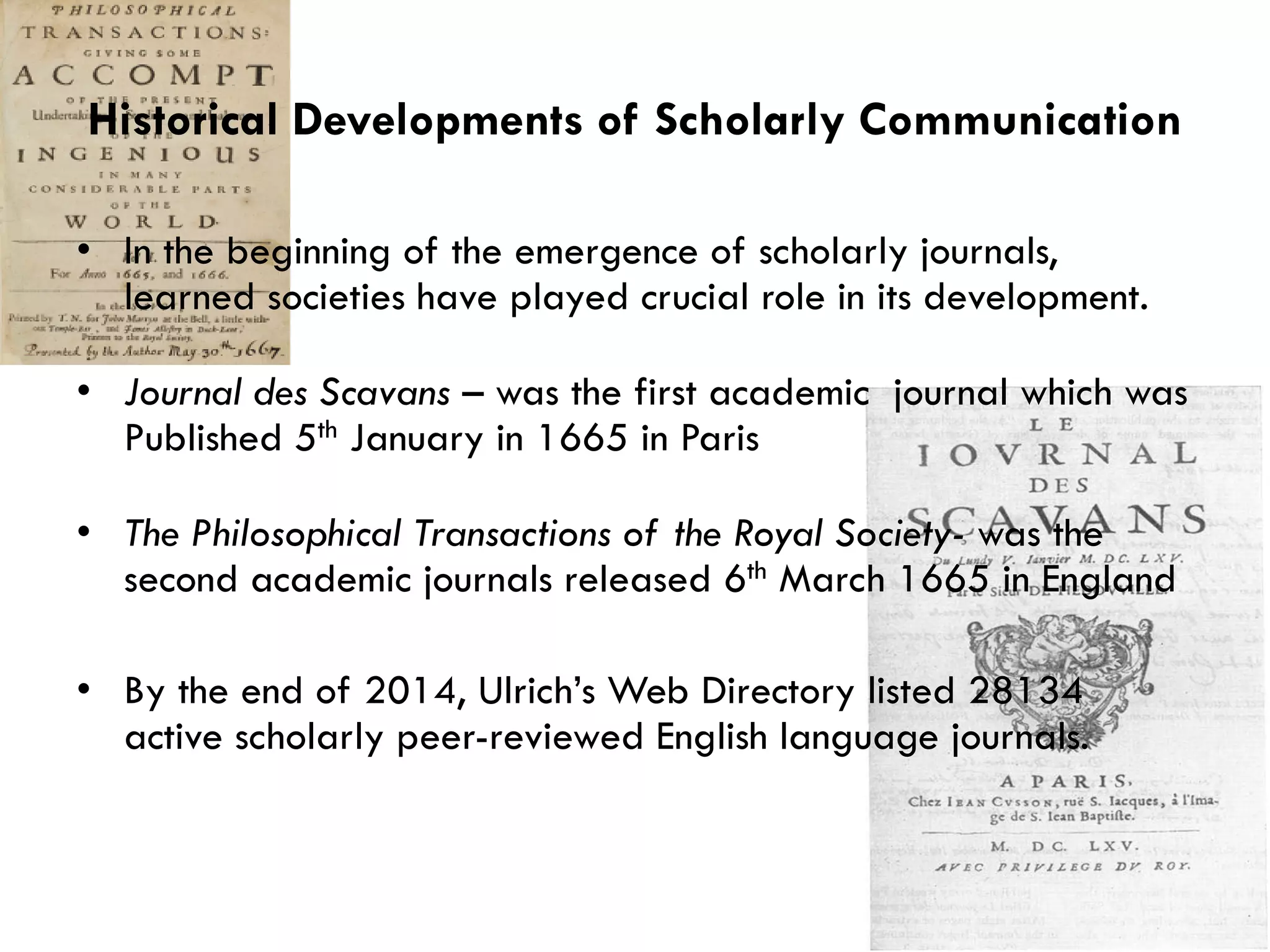 Scholarly Communications Presentation | PDF