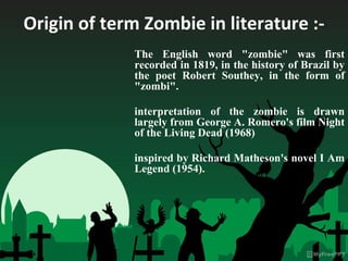 Zombie | PPTX | Genres