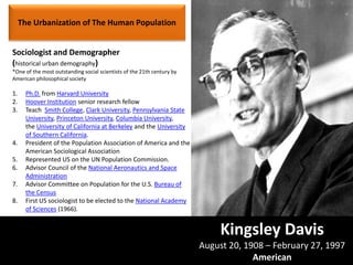 Human's Urbanization -- Kingsley Davis | PDF