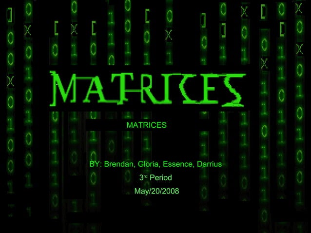 Discrete_Matrices | PPT Discrete_Matrices | PPT