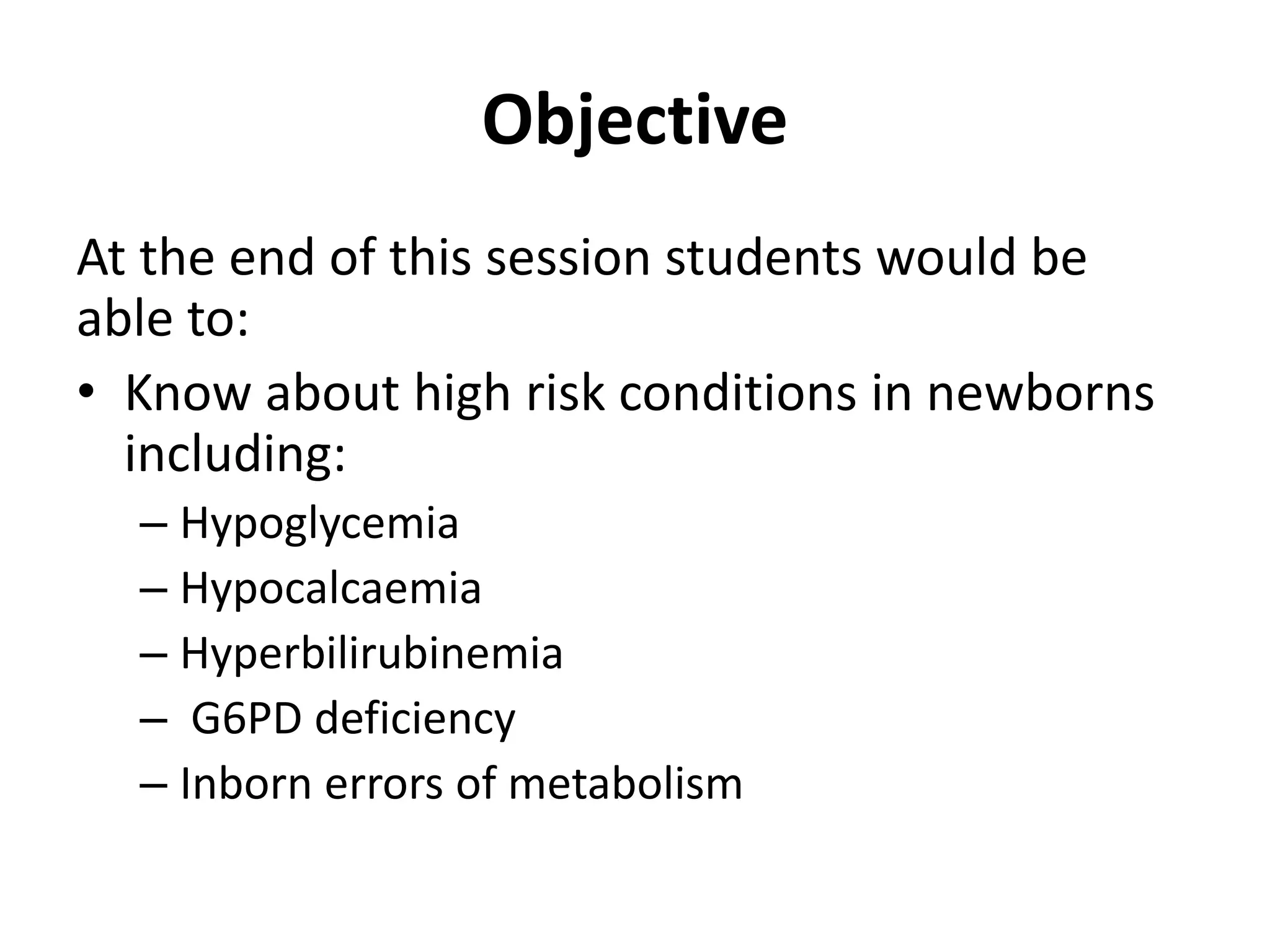 High Risk Conditions in Newborn | PPTX