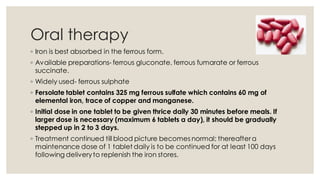 TREATMENT OF ANEMIA IN PREGNANCY AND CURATIVE MEASURE | PDF