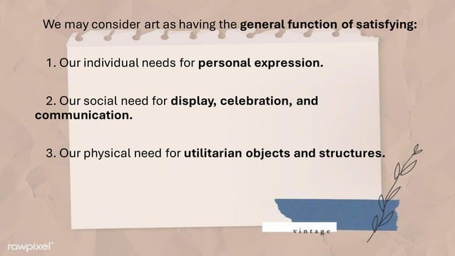 Art Appreciation Lesson for art Function and Philosophy | PDF
