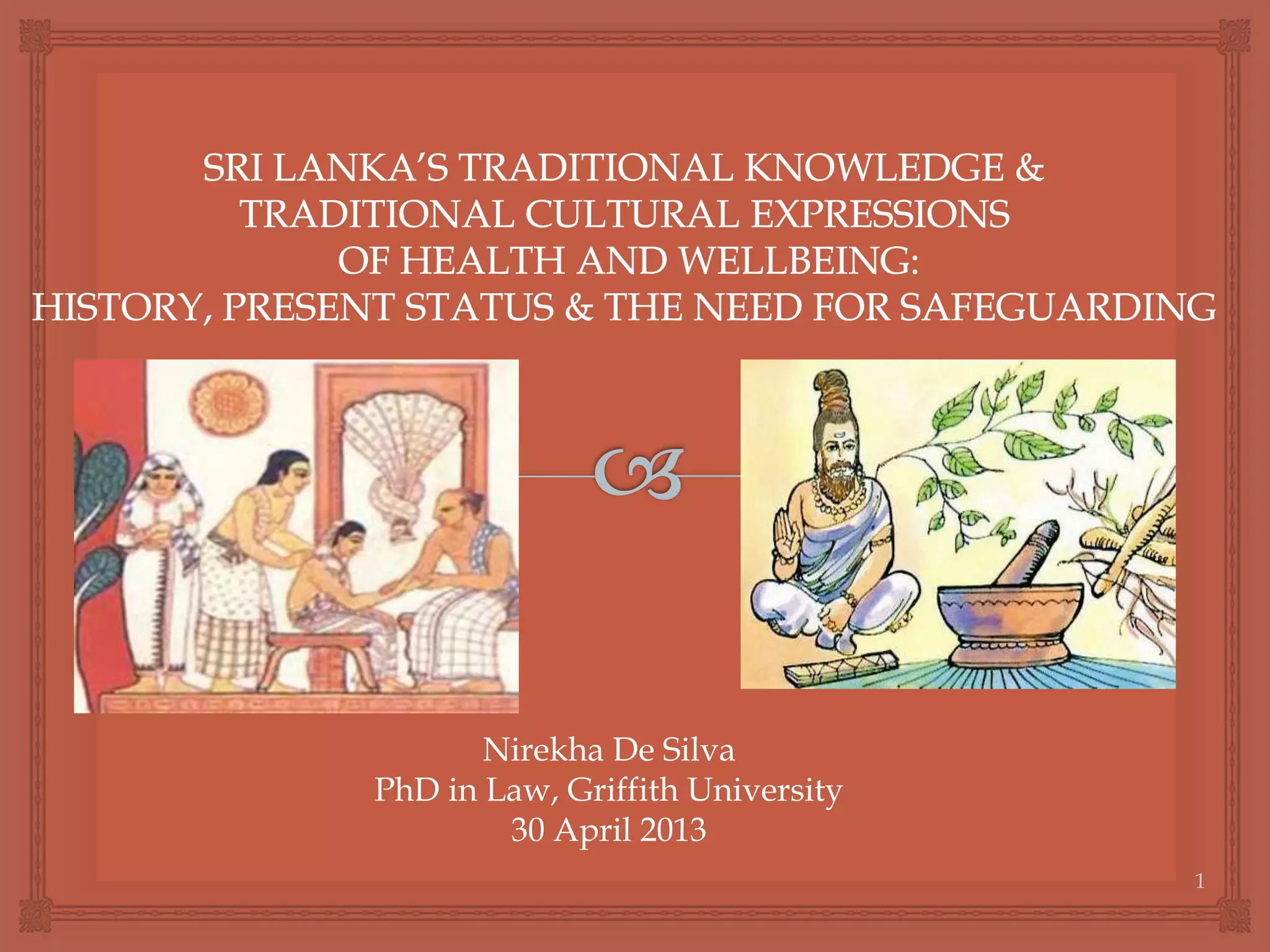 Traditional Knowledge in Health and Well-being in Sri Lanka: History ...