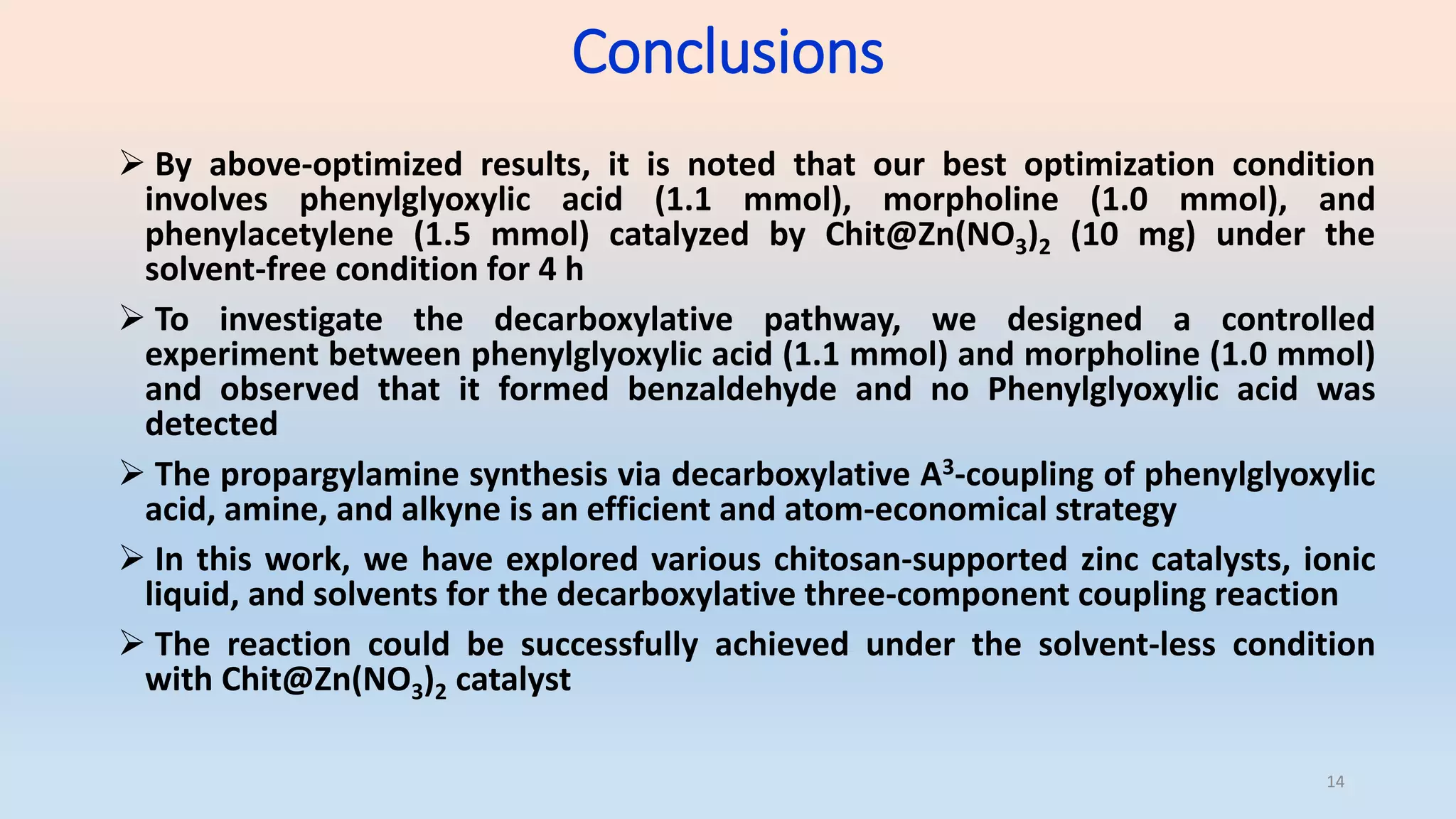 Synthesis and Application of Heterogeneous Zinc Catalysts for the ...