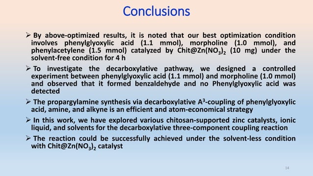 Synthesis and Application of Heterogeneous Zinc Catalysts for the ...