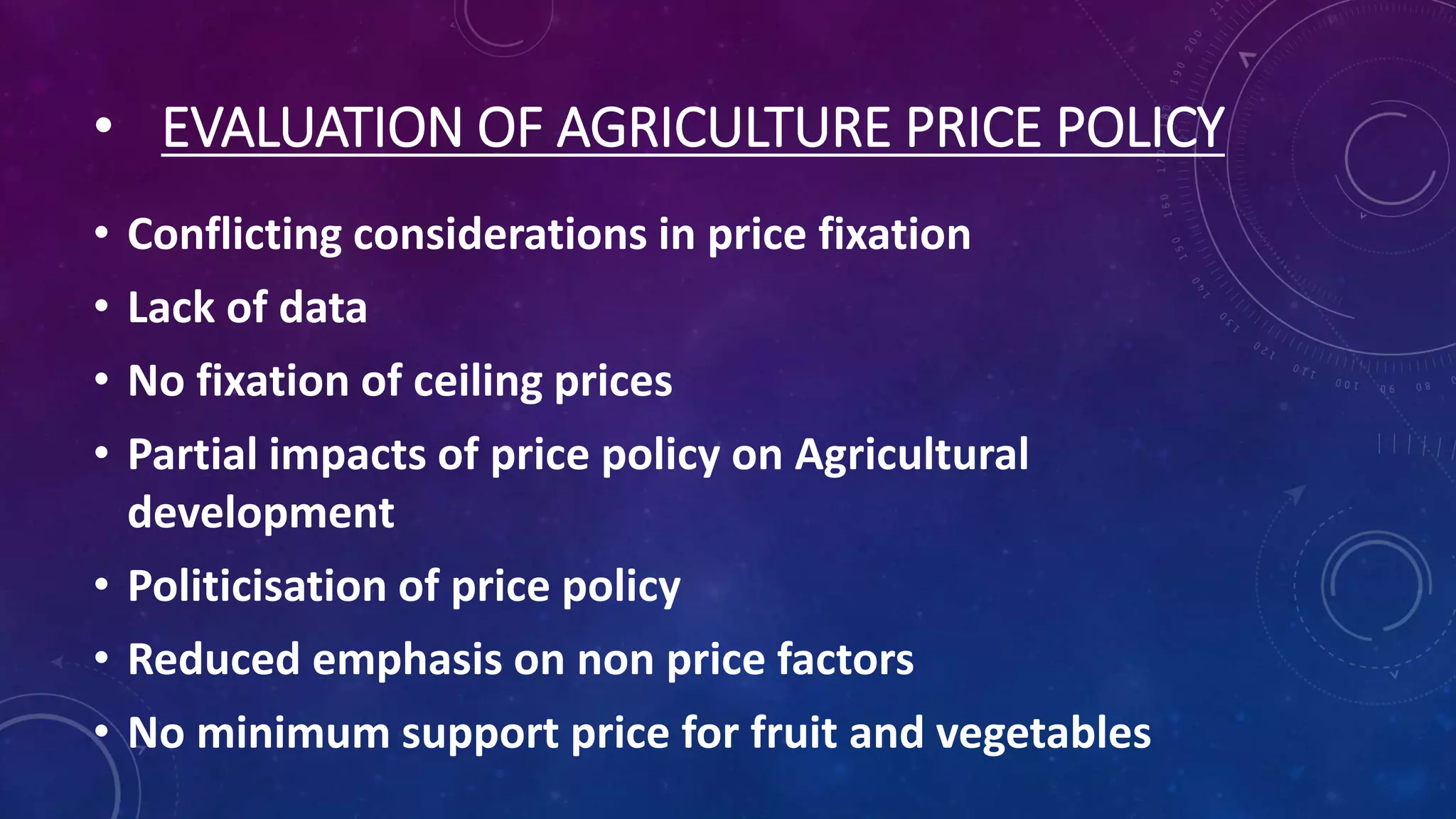 Agriculture price policy | PPTX