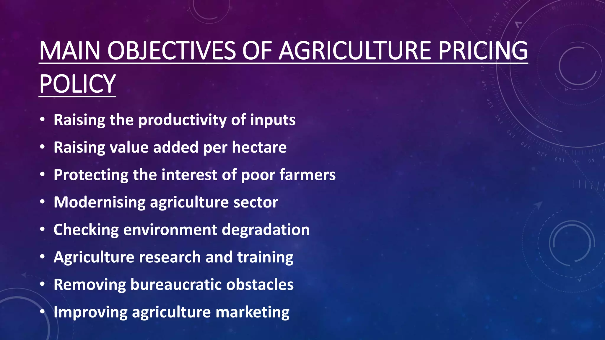 Agriculture price policy | PPTX