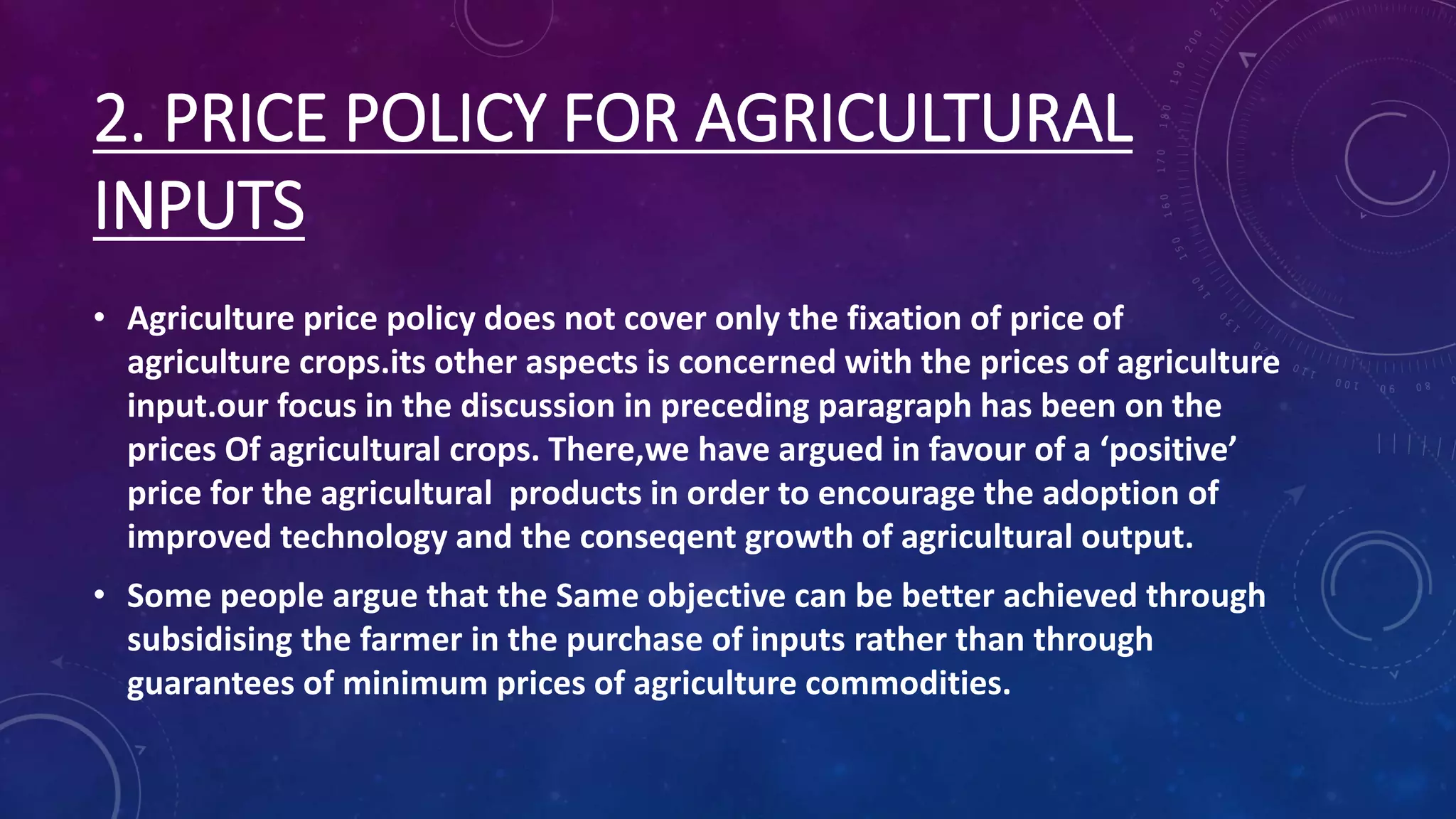 Agriculture price policy | PPTX