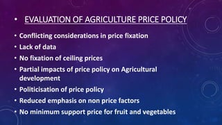 Agriculture price policy | PPTX