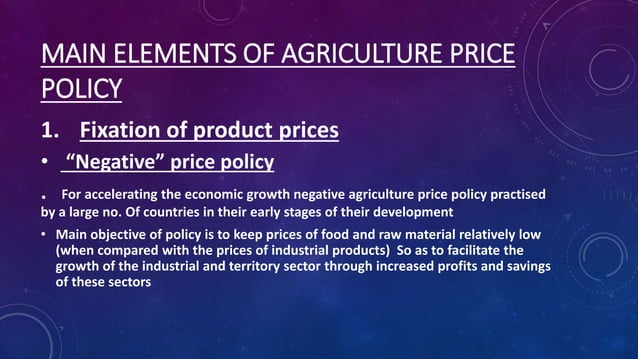 Agriculture price policy | PPTX | Agriculture | Industries