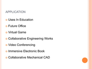 Presentation on Tele-Immersion | PPTX