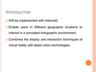 Presentation on Tele-Immersion | PPTX