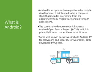 Android Technology | PPTX | Operating Systems | Computer Software and ...
