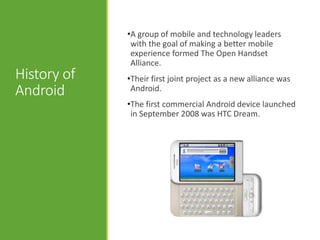 Android Technology | PPTX | Operating Systems | Computer Software and ...