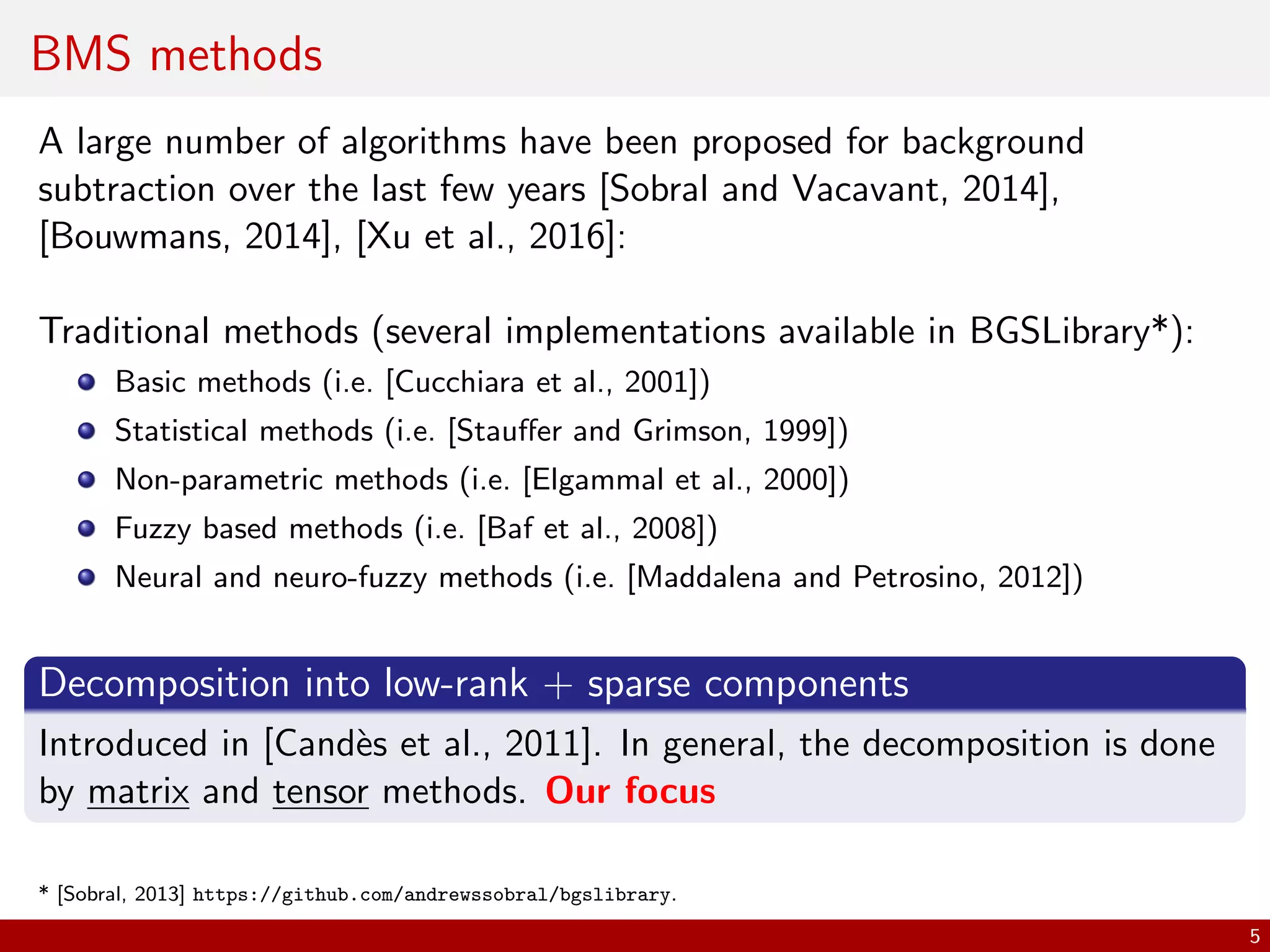 Robust Low Rank And Sparse Decomposition For Moving Object Detection Pdf Technology And Computing