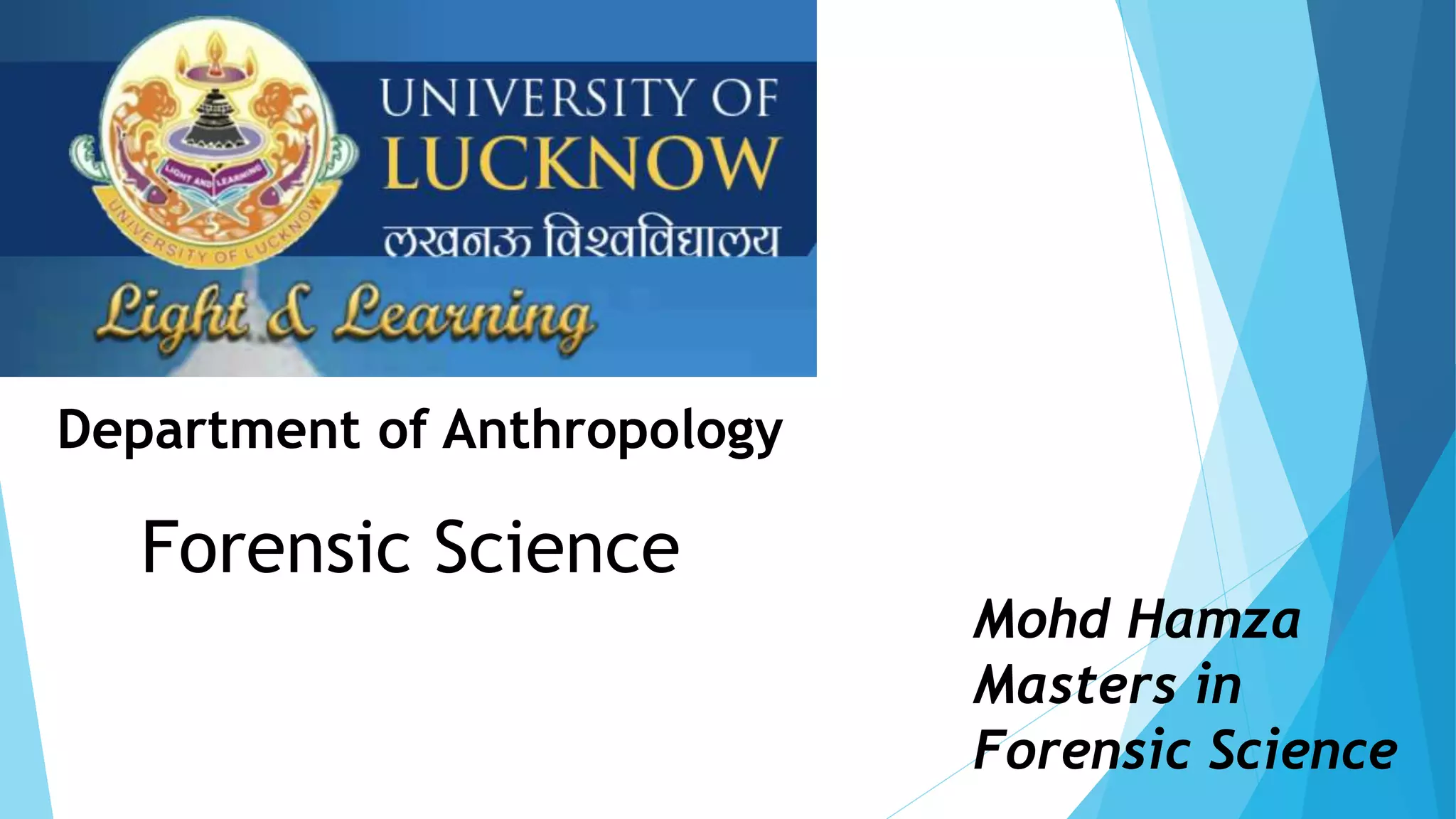 A complete review of Forensic Science and its various branches. | PPTX