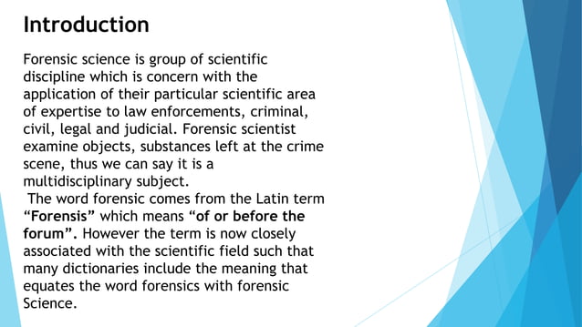 A complete review of Forensic Science and its various branches. | PPTX ...