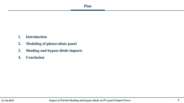 Impact Of Partial Shading And Bypass Diode On Pv Panel Output Power Ppt
