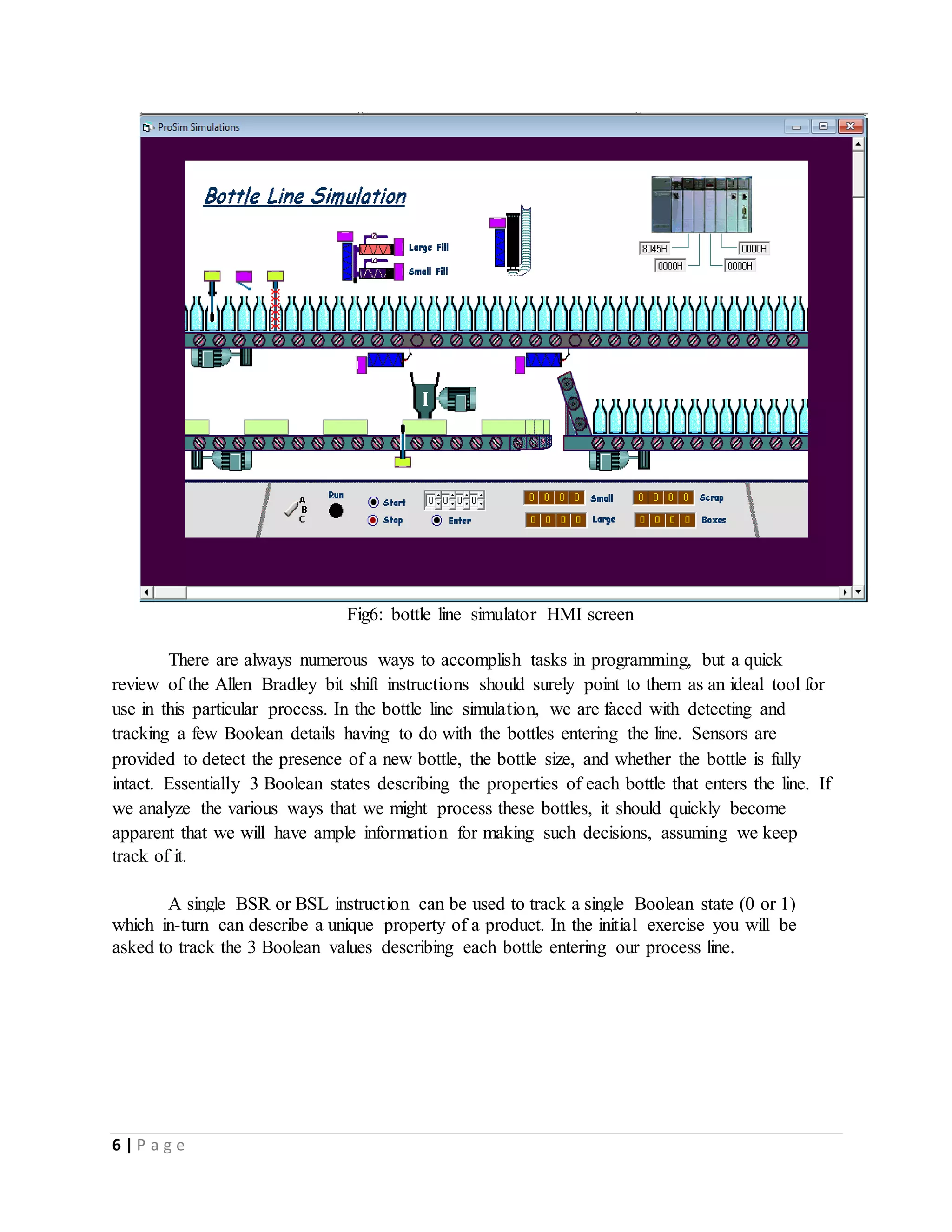 BOTTLE LINE SIMULLATION IN LOGIXPRO | DOCX