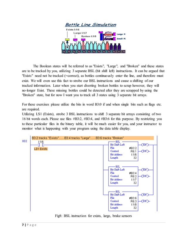 BOTTLE LINE SIMULLATION IN LOGIXPRO | DOCX | Computing | Technology & Computing