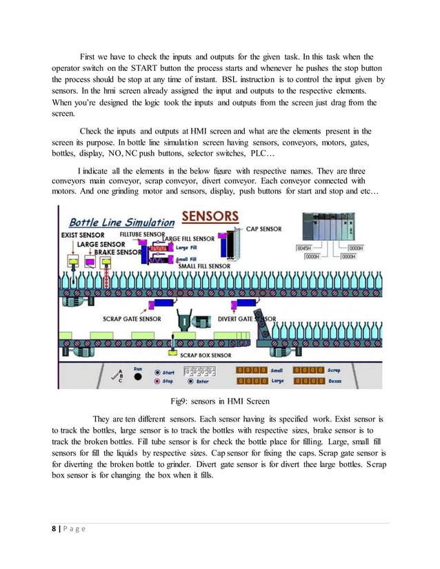 BOTTLE LINE SIMULLATION IN LOGIXPRO | DOCX | Computing | Technology & Computing