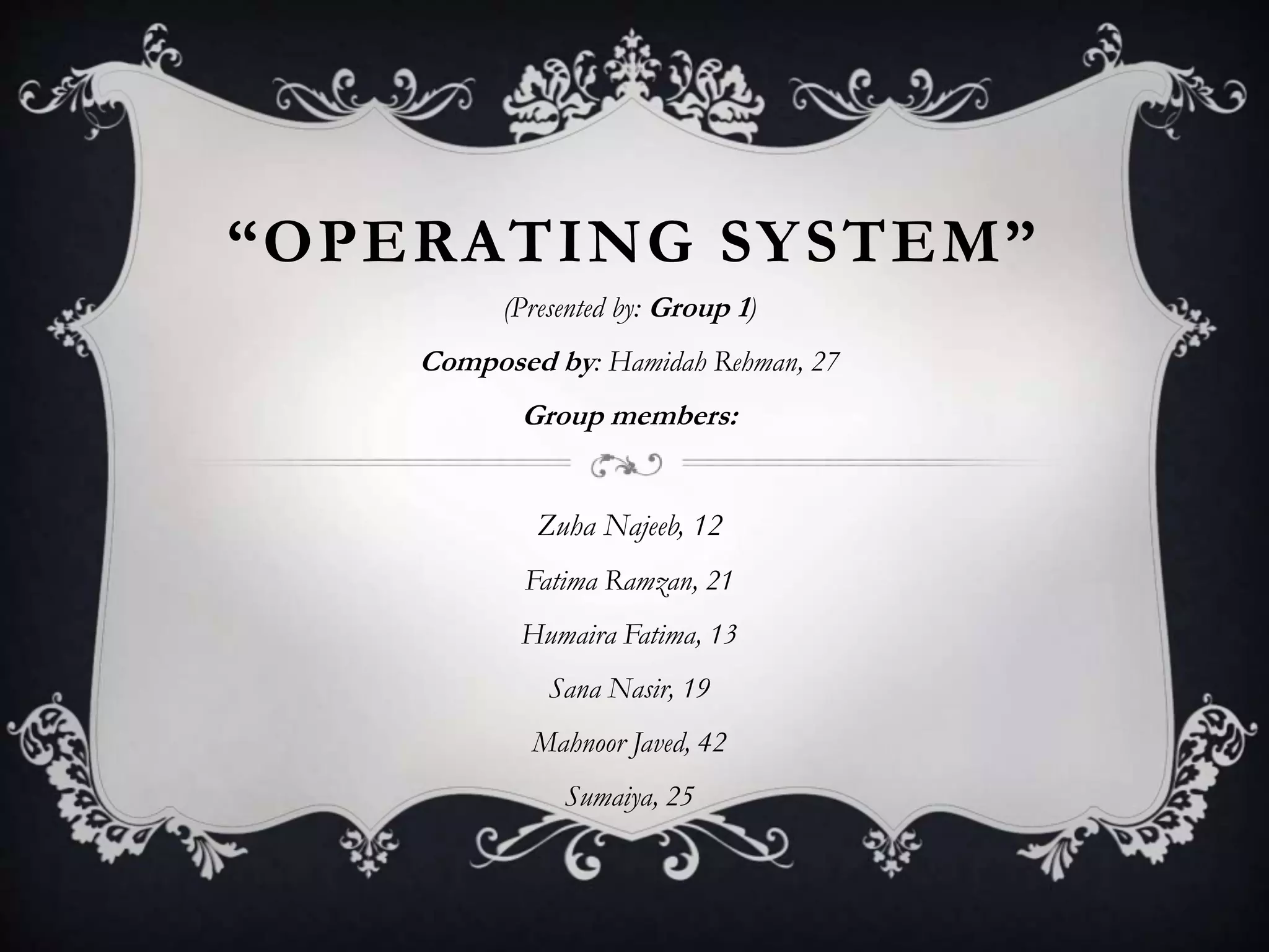 operating system | PPTX