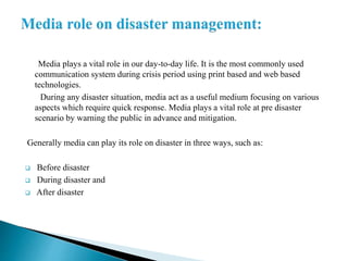 Disaster & Media in Bangladesh | PPTX