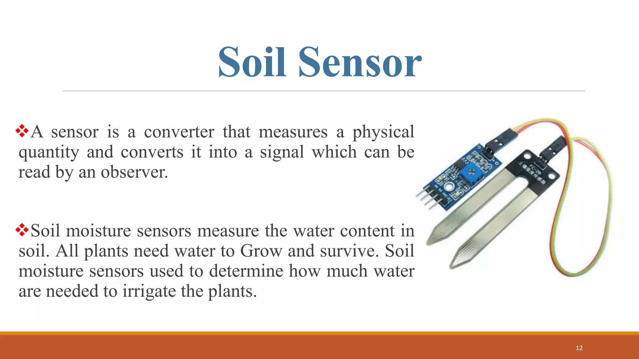 Solar Based Automatic Irrigation System with Soil Sensor | PPTX