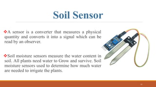 Solar Based Automatic Irrigation System with Soil Sensor | PPTX