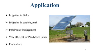 Solar Based Automatic Irrigation System with Soil Sensor | PPTX