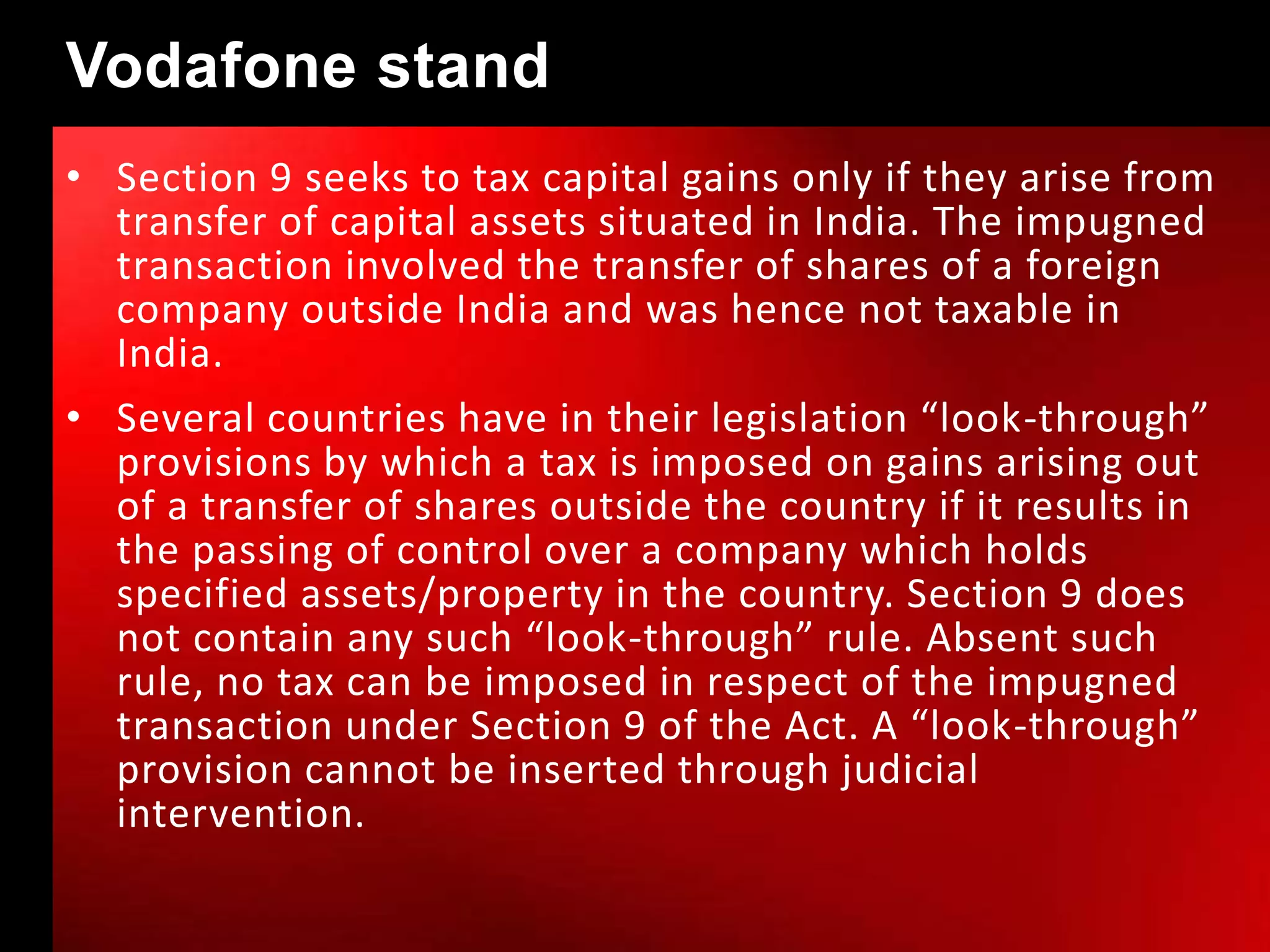 Vodafone tax case | PPTX