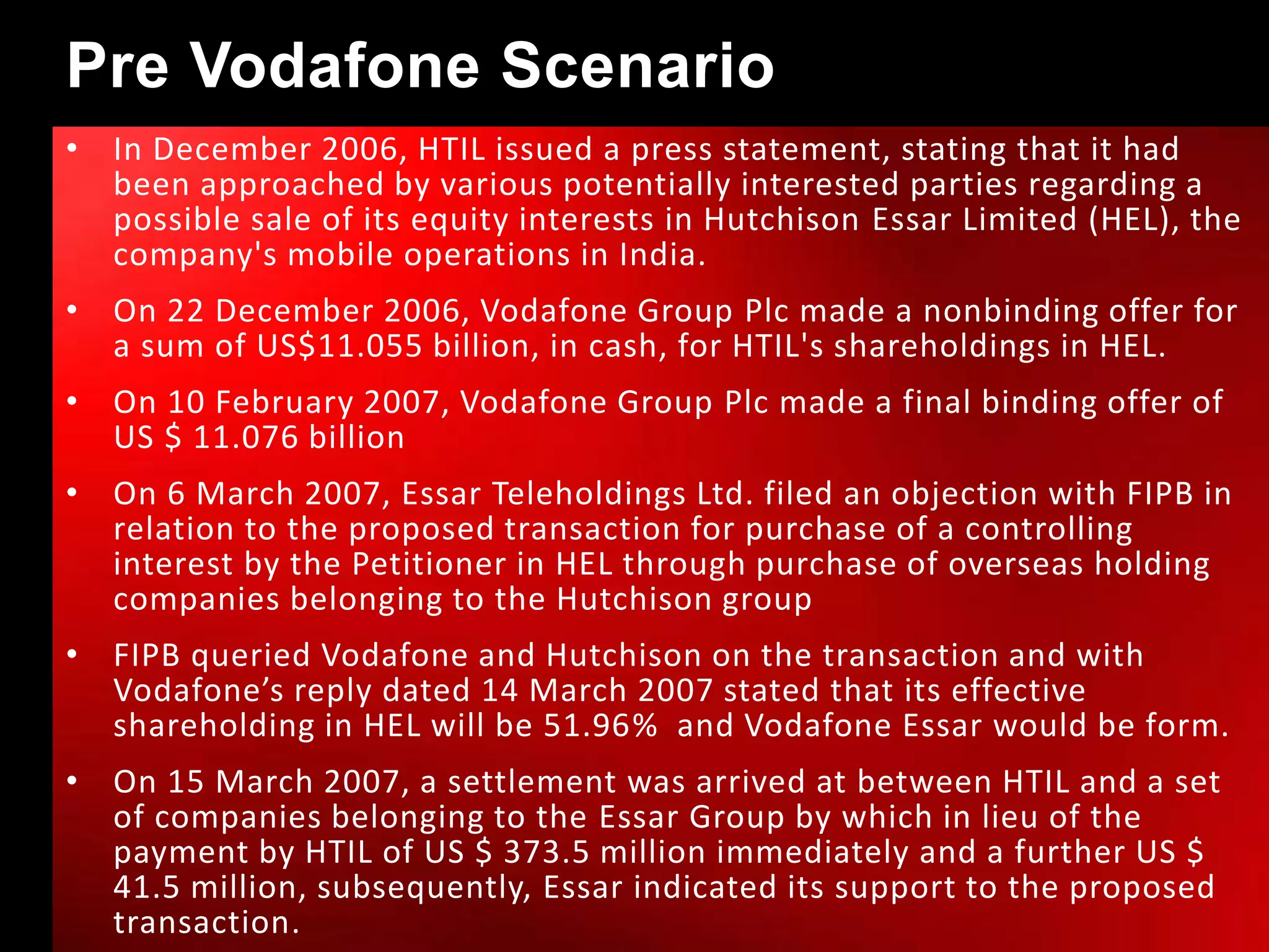 Vodafone tax case | PPTX
