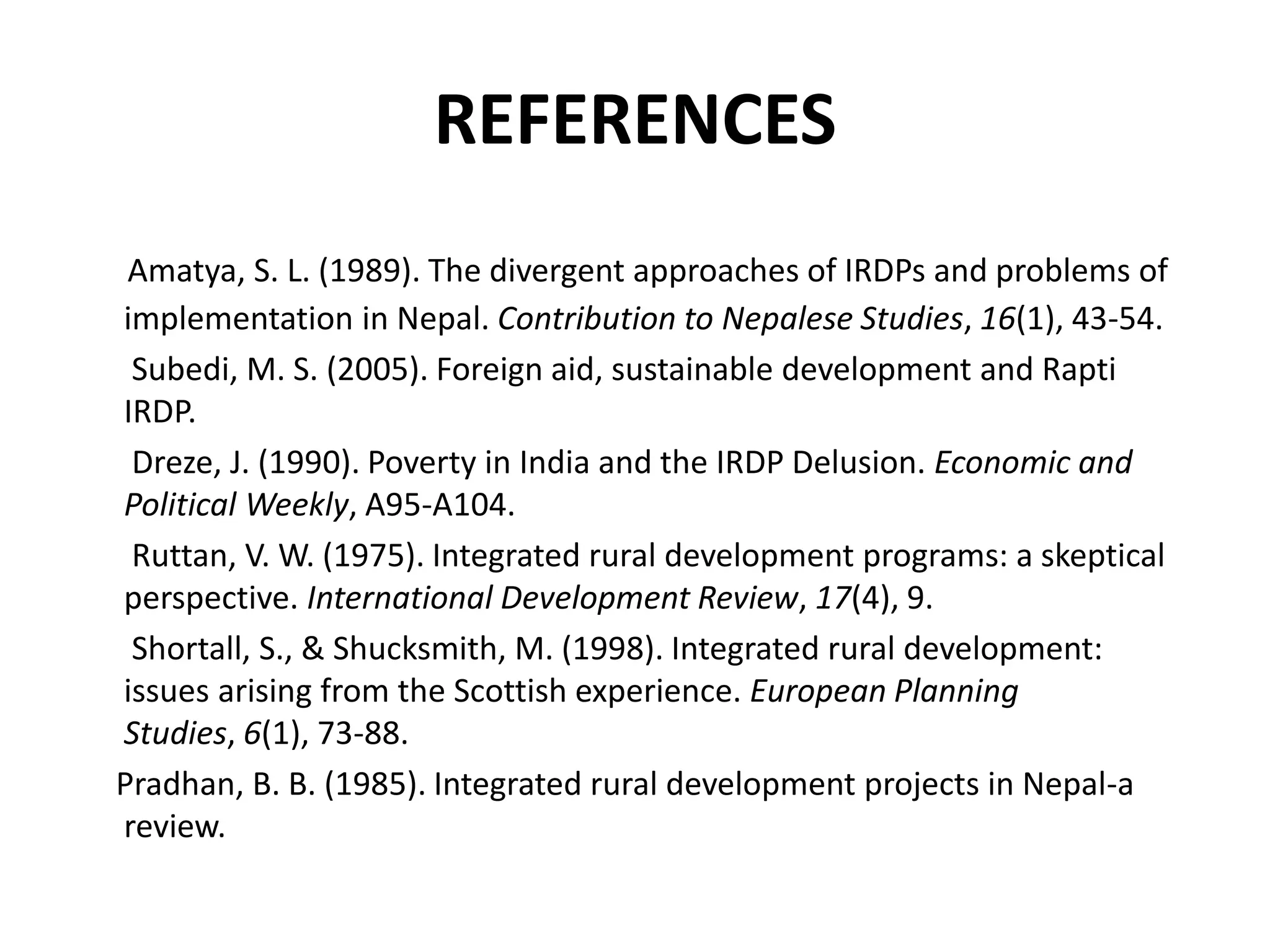 Integrated Rural Development Model | PPTX