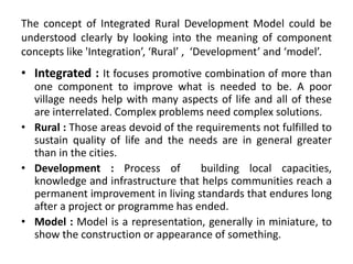 Integrated Rural Development Model | PPTX