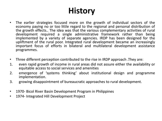 Integrated Rural Development Model | PPTX