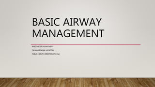 Basic Airway Management | PPTX