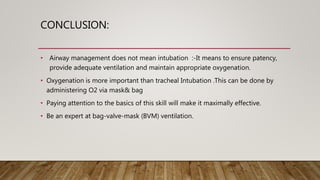 Basic Airway Management | PPTX