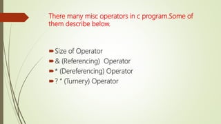 Misc Operator | PPT