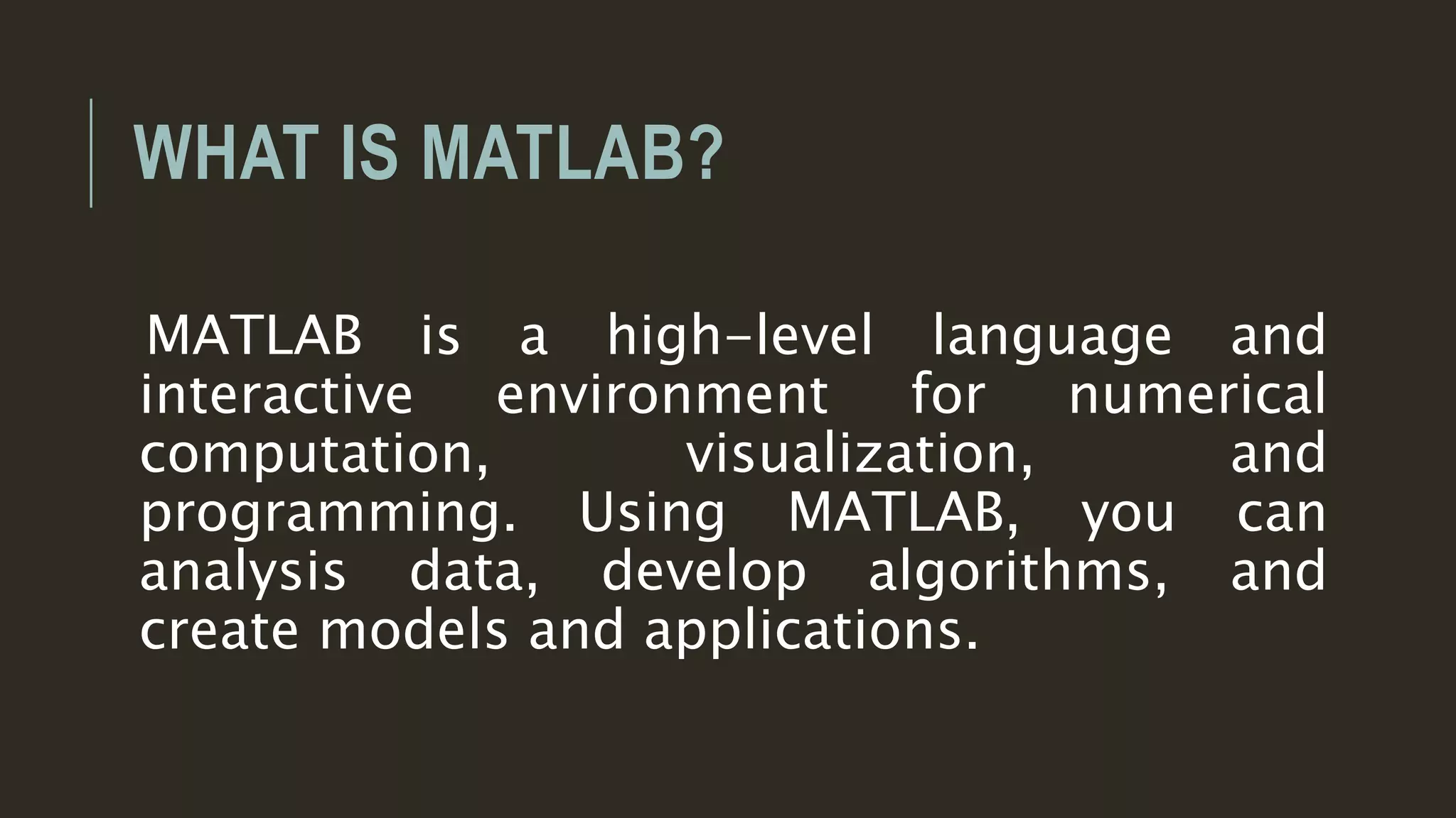 Introduction of Matlab | PPT