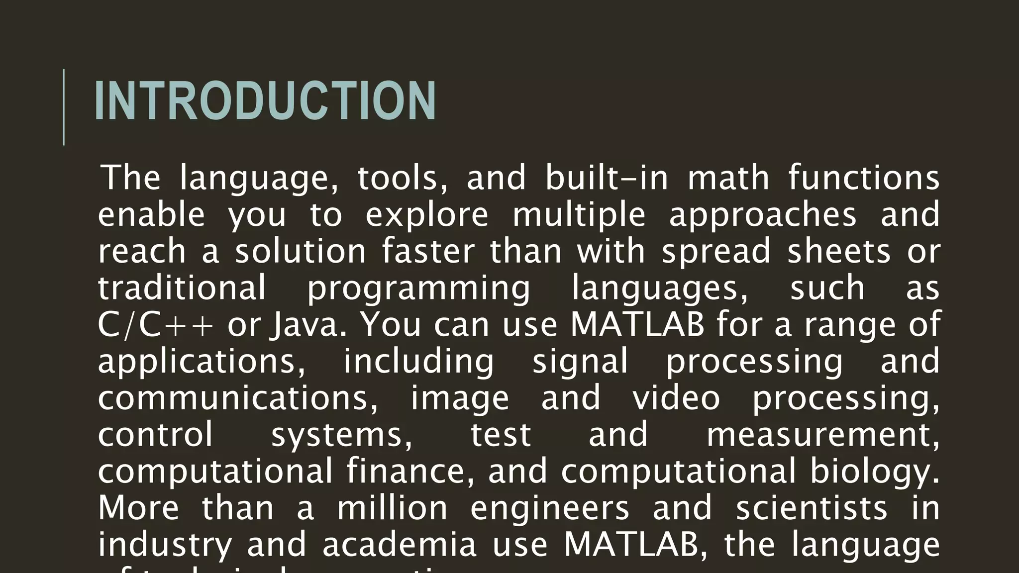 Introduction of Matlab | PPT