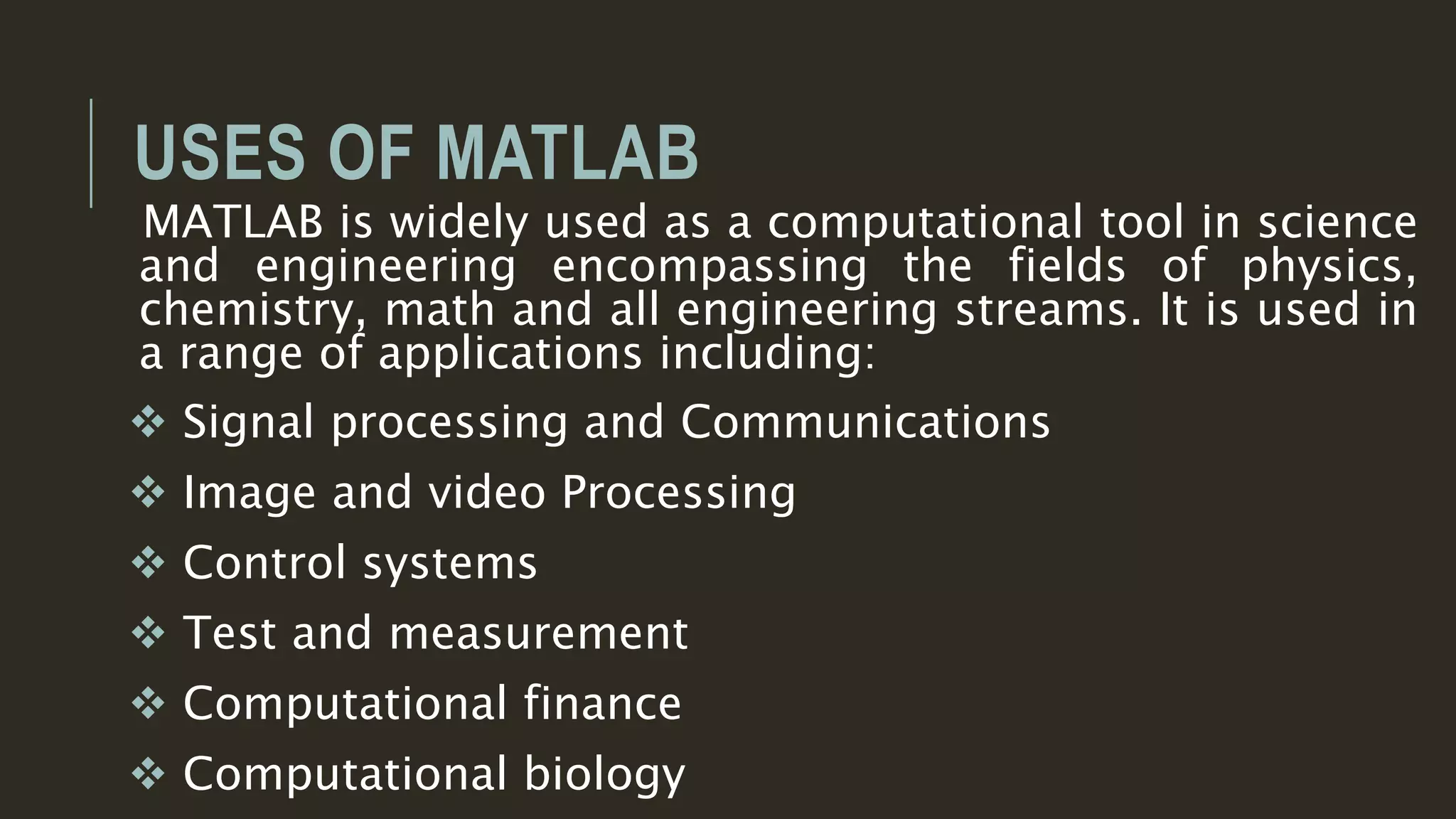 Introduction of Matlab | PPT