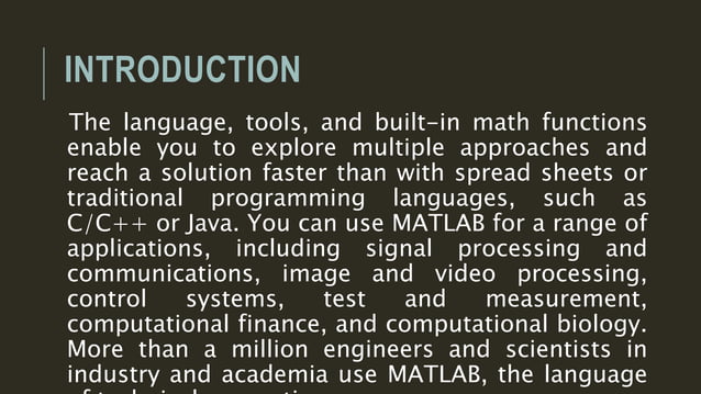 Introduction of Matlab | PPT