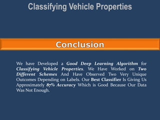 SELF DRIVING CAR: CLASSIFYING VEHICLE PROPERTIES | PPT