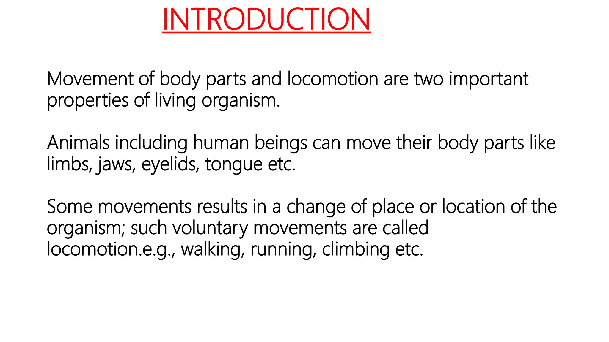 Locomotion and movement | PPTX